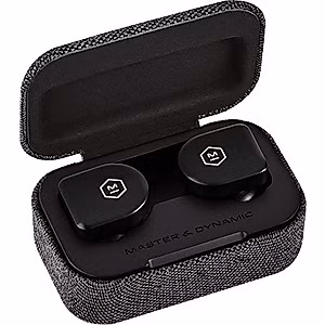 MASTER & DYNAMIC MW07 GO True Wireless Earphones - Water Resistant Earbuds - Sport & Travel Bluetooth, Lightweight in-Ear Headphones - Jet Black