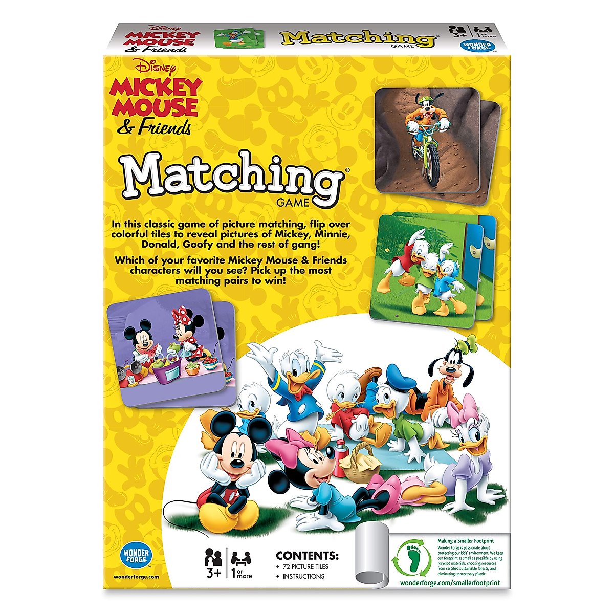 Wonder Forge Mickey Mouse Matching Game - Engaging Board Game for Kids Age 3-5 | Enhances Focus and Memory | Features Favourite Disney Characters | Ideal for Family Fun Time