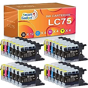 (24-Pack, 12BK+4C+4M+4Y) Smart Gadget Compatible Ink Cartridge Replacement for Brother LC-75 XL LC75XL LC75 Ink Cartridge LC79 LC71 for MFC-J6510DW MFC-J6710DW MFC-J6910DW MFC-J280W Printer