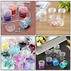 ZOENHOU 3 Pack 30 Grids Diamond Painting Storage Containers, Embroidery Diamond Storage Box Beads Organizer Case with Lid Clear Nail Art Accessories with 2 PCS Label Stickers for Jewelry DIY