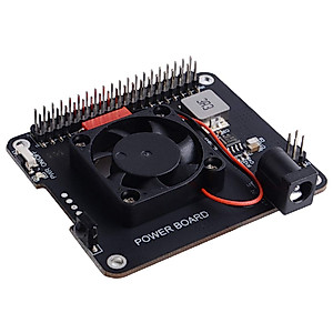 GeeekPi DockerPi Power Board for Raspberry Pi 4 Model B & Raspberry Pi 3B+, Power Supply with Safe Shutdown Auto Cooling Fan Expansion Board for Stack DockerPi Module & Raspberry Pi 2B/3B
