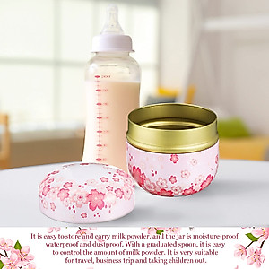 Chengu 2 Sets Body Powder Puff and Container, 2 Soft Puffs 2 Spoon and 2 Dusting Loose Powder Container for Baby Women Home and Travel Use