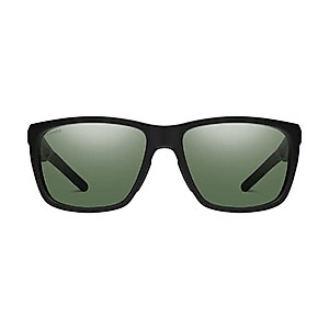 SMITH Longfin Sunglasses – Performance Sports Active Sunglasses for Watersports, Fishing & More – For Men & Women – Matte Black + Grey Green ChromaPop Polarized Lenses
