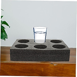 Housoutil 4 Pcs Pearl Cotton Cup Holder Takeaway Cup Trays Coffee Mug Holder Disposable Coffee Trays Drink Holder Trays Portable Coffee Cup Cold Drinks Holder Trays Outdoor Container