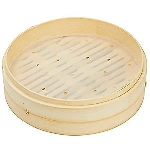 GERUSEA MineDecor 100 Count Perforated Parchment Paper Bamboo Steamer Liners for 12 inch Air Fryer Parchment Paper…