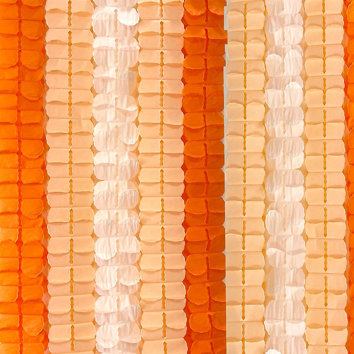 10PCS Four Leaf Clover Paper Flowers Garland Decorations Four Leaf Clover Paper Banner Tissue Paper Streamers Reusable Hanging Garland for Birthday Wedding Party Backdrop Home Decor(Orange kit)