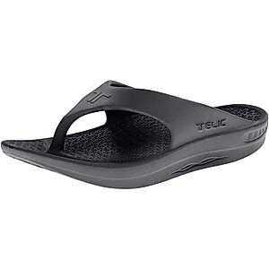 Telic Energy Flip Flop - Comfort Sandals for Men and Women | 3XS (Women's 5) Midnight Black