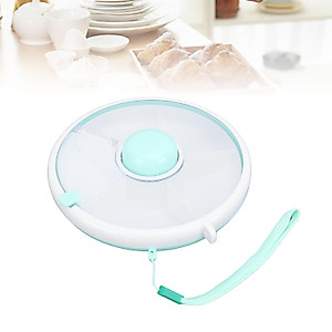 Yechiry Kids Snack Spinner, 360° Rotating Snack Storage Containers, Large Capacity Leakproof Kids Fruit Storage Box Bundle with 5 Compartment Dispenser and Lid for Home Travel