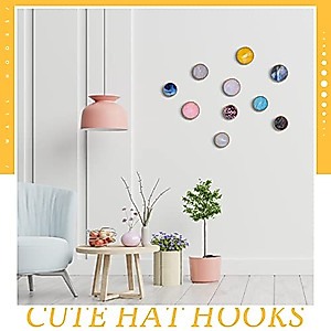 20 Pcs Brushed Gold Shell Decorative Wall Hooks Bathroom Towel Hook Hanger Cute Hat Hooks Brass Hanging Knobs for Walls Round Coat Hooks for Key Purse Girls Clothing Hotel Coat, 1 , 1.2 , Wall Mounted