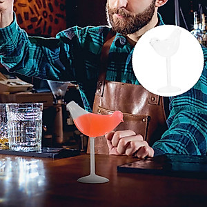 Hemoton Wine Glasses Set of 4, Bird Shape Wine Glasses Cocktail Glass, Bird Martini Glasses for Holidays Anniversary Birthday Wedding Party Celebrations 5 Ounce/150ml