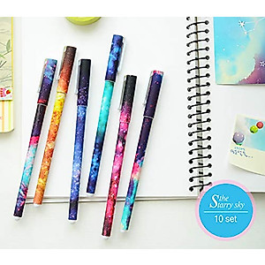 Giant Bean Bag Chairs Creative cute pens, Galaxy pens, Colorful gel Ink pen, color pen 10 sets (Starry sky)