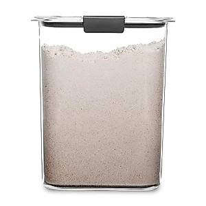 Rubbermaid Brilliance Pantry 16 and 7.8 Cup Baking Storage Container Bundle, Clear, 4-Piece Set (2 Bases with Lids)