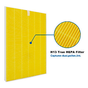 True Hepa Replacement Filter for Winix C555 I,H13 Grade Hepa Filter,Activeted Carbon Filter,Compares to Winix 116131,1 Pack