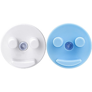 Omoojee Sponge Holder for Kitchen Sink and Bathroom, 2 Pack, Sponge Organizer with Suction Cup, Sponges Not Included(Patent Registering) (Blue+White)