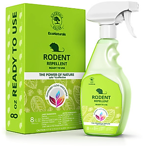 All Natural Peppermint Oil Spray, Non-Toxic Rat Repellent to Repel Mice and Rats, Rodent Repellent Spray - 8oz Ready to Use