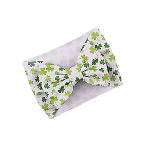 JustMyDress St.Patrick Green Headband Turban Baby Girls St.Patrick Day Hair Band Bow JHSP20 (Bow-A2)