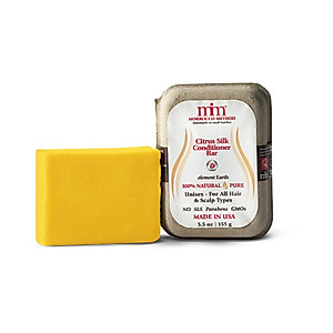 Citrus Silk Conditioner Bar Handcrafted. 100% Natural. Raw. Unisex. For All Hair and Scalp Types. No SLS, Parabens or GMO's. 2 oz.