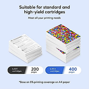 LC3013 High Yield 4 PKS Compatible Ink Cartridge Replacement for Brother LC3013 Ink Cartridges (Black, Cyan, Magenta, Yellow), Use for MFC-J491DW MFC-J497DW MFC-J690DW MFC-J895DW Printer
