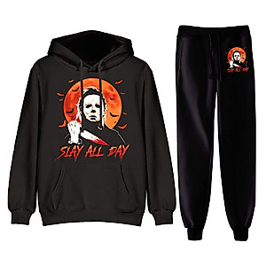 Halloween Hoodie and Sweatpants Suit Fashion Movie Fans Casual Sweatshirts Suit for Man Woman