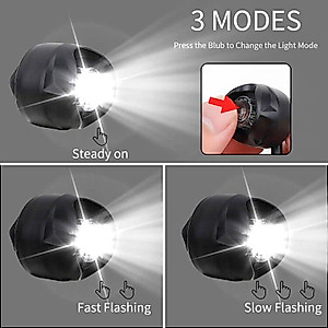 Vergissm Rechargeable Headlights for Croc, 2 PCs LED Lights for Croc, Waterproof Hands Free Flashlights for Kids Adults, Novelty Shoe Lights for Camping, Dog Walking (Black)