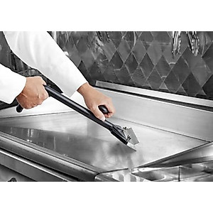 Chef Master Commercial Griddle Scraper, Flat Iron Grill Griddle Scraper, Professional Restaurant Grade Quality, Blackstone Grill Griddle Scraper, Long Handle for Added Protection, Model 90254