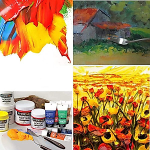 Artist Painting Knives Set - 5 Pieces Painting Knives Stainless Steel Spatula Palette Knife Oil Painting Accessories Color Mixing Set for Oil, Canvas, Acrylic Painting