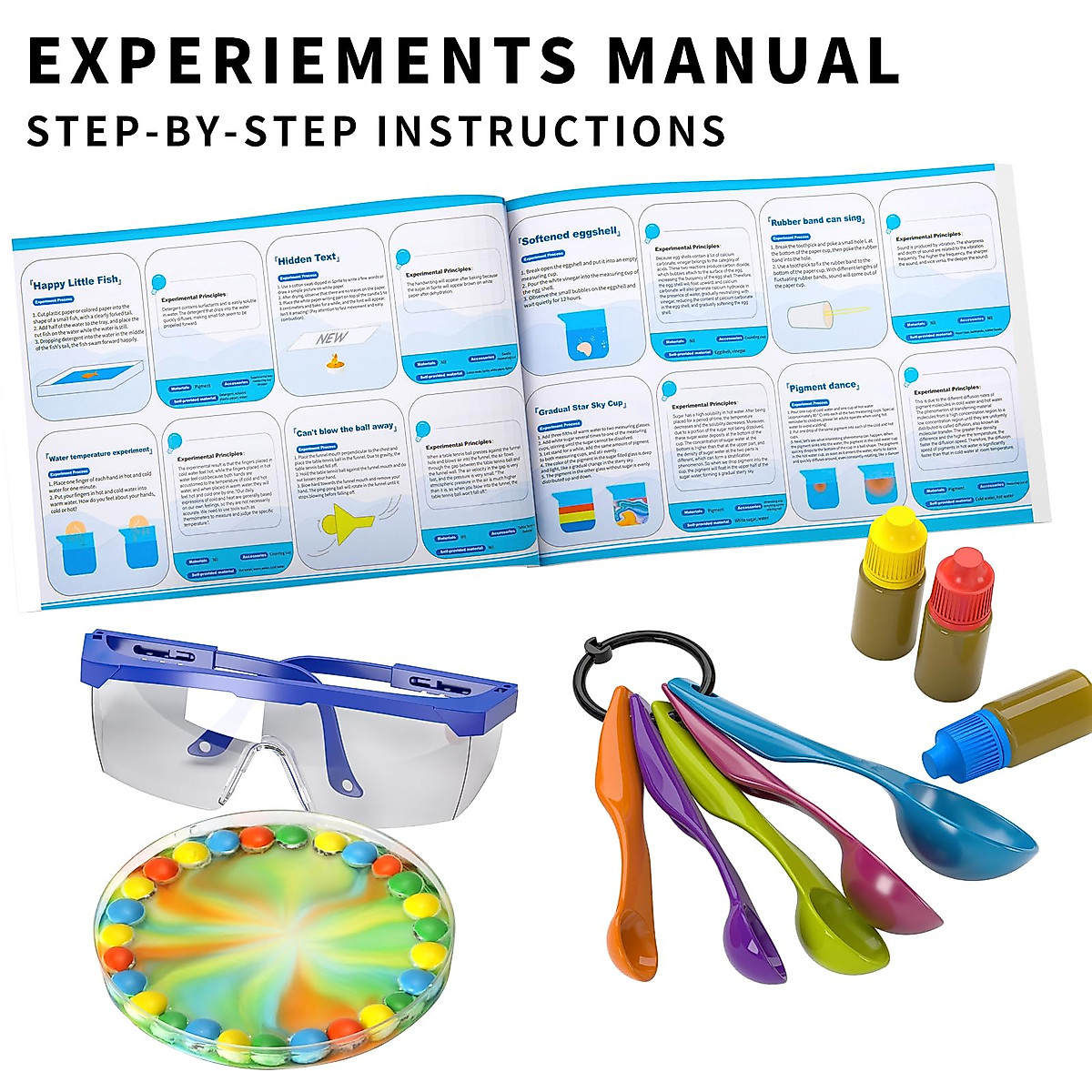 SNAEN Science Kit with 30 Science Lab Experiments,DIY STEM Educational Learning Scientific Tools for 3 4 5 6 7 8 9 10 11 Years Old Boys Girls Kids Toys Gift