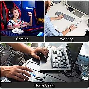 FUWANG Wired Gaming Mouse, USB Computer Mouse with RGB Backlit, 7200 DPI Optical Sensor, Ergonomic Gamer Mouse with 6 Programmable Buttons for Windows/PC/Mac/Laptop Gamer