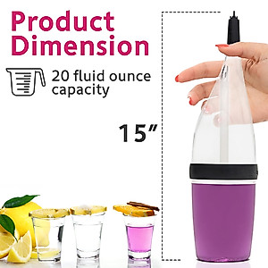 Shot Caller Jellinator Jello Shot Maker, Beverage Bottle & Shot Pourer 20 FL OZ Jello Shot Dispenser Bartending Accessories Store & Pour Shot Holder for Bar Top