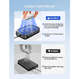 EAXBUX Undetectable Mouse Jiggler,Mouse Mover Jigger Device with LED Screen,Interval Time Adjustable,for Working from Home,Thinking/Taking Notes when Working,Keeps PC Live to lmprove Office Efficiency