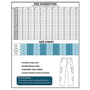 AKARMY Men's Casual Cargo Pants Military Army Camo Pants Combat Work Pants with 8 Pockets(No Belt) Gray 38