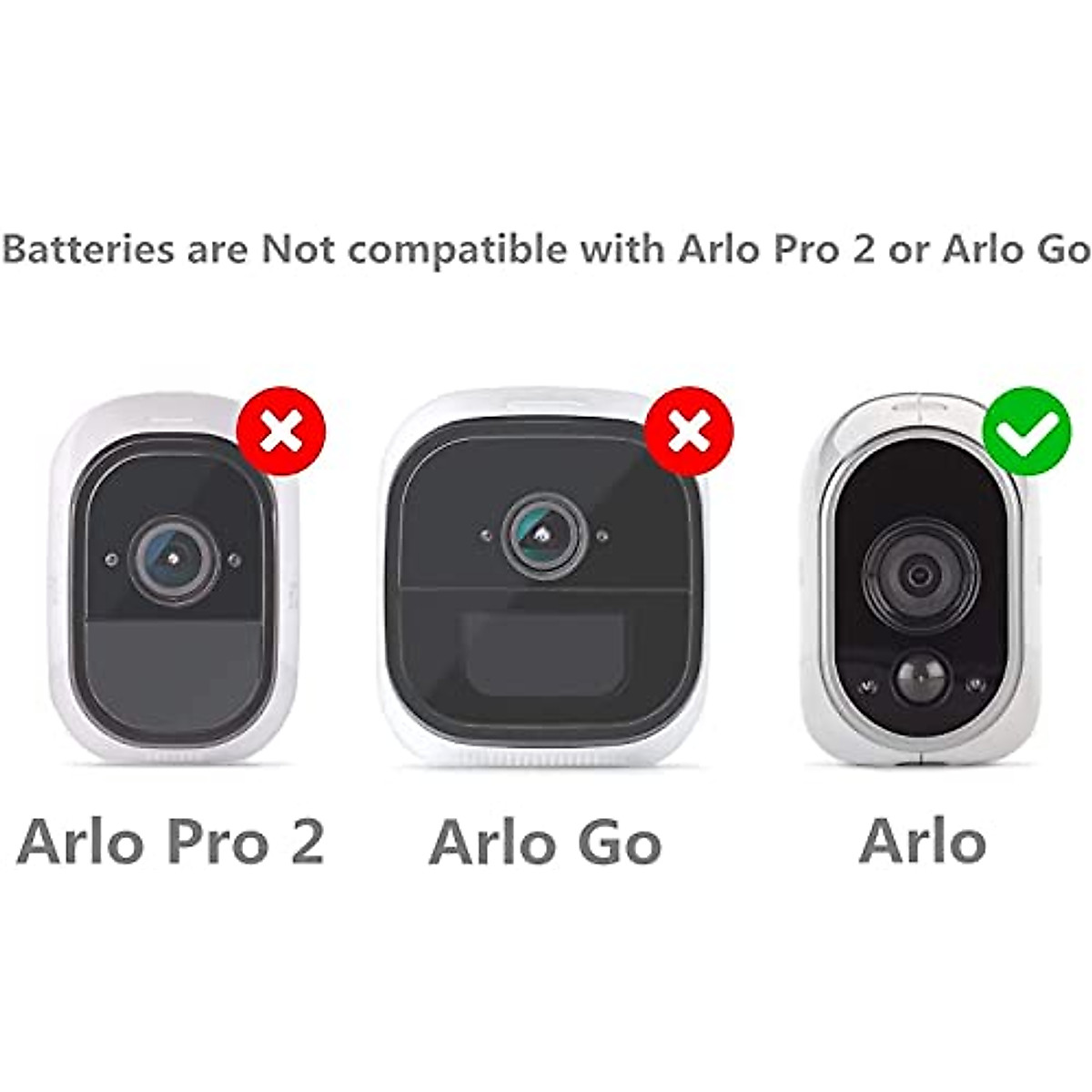 16 Pack 3.7V 750mAh Rechargeable Batteries for Arlo Cameras VMC3030 VMK3200 VMS3330 3430 3530, Flashlight Microphone