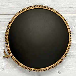 GUDA DRUM Freezbee Dreamcatcher black with Rope Decoration. Best Tongue drum