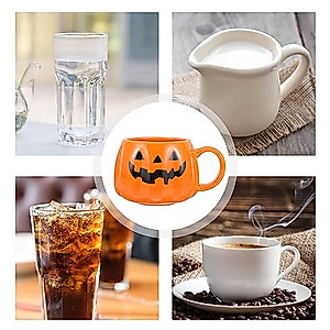 Amosfun Office Decor Pumpkin Ceramics Mug Halloween Coffee Cup Autumn Tea Mug for Family and Friends Thanksgiving Christmas Birthday and Fall Gifts Coffee Mug