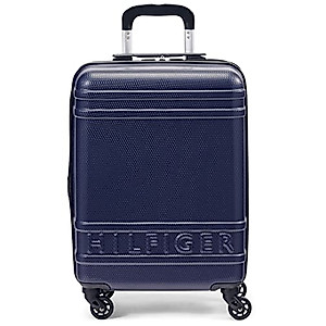 Tommy Hilfiger Lexington Upight Hard Suitcase, Navy, 21"