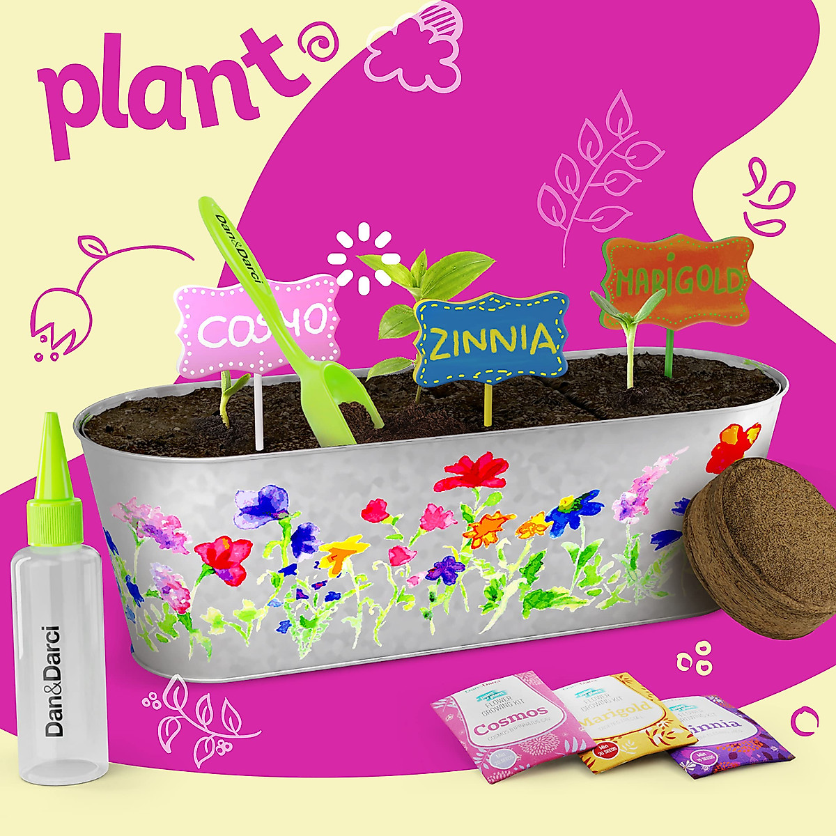 Paint & Plant Flower Growing Kit for Kids - Best Birthday Crafts Gifts for Girls & Boys Age 5 6 7 8-12 Year Old Girl Gift Ideas - Fun Children Gardening Kits, Art Projects Toys for Ages 5-12 Years