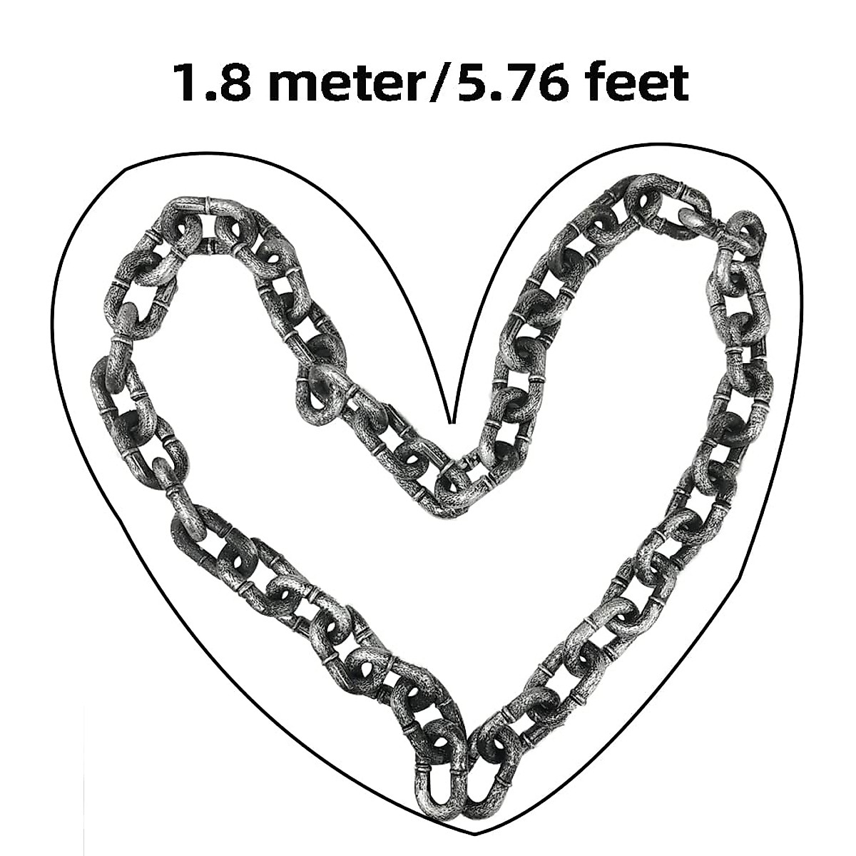 Lodou Halloween Decoration Chain,Plastic Chains Props,Halloween Costume Chain Prison Chain for Halloween Party Decoration Cosplay Accessory (2)