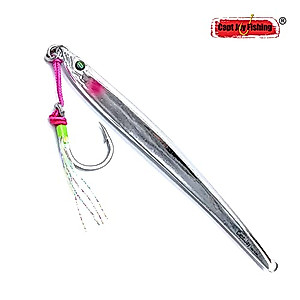 Capt Jay Fishing Saltwater jigs Speed Jigging Slow Jigging Pitching Lures,Vertical Jigging Artificial Lures Jigging Lure Fishing jigs- 3D (120g Silver, 120g)