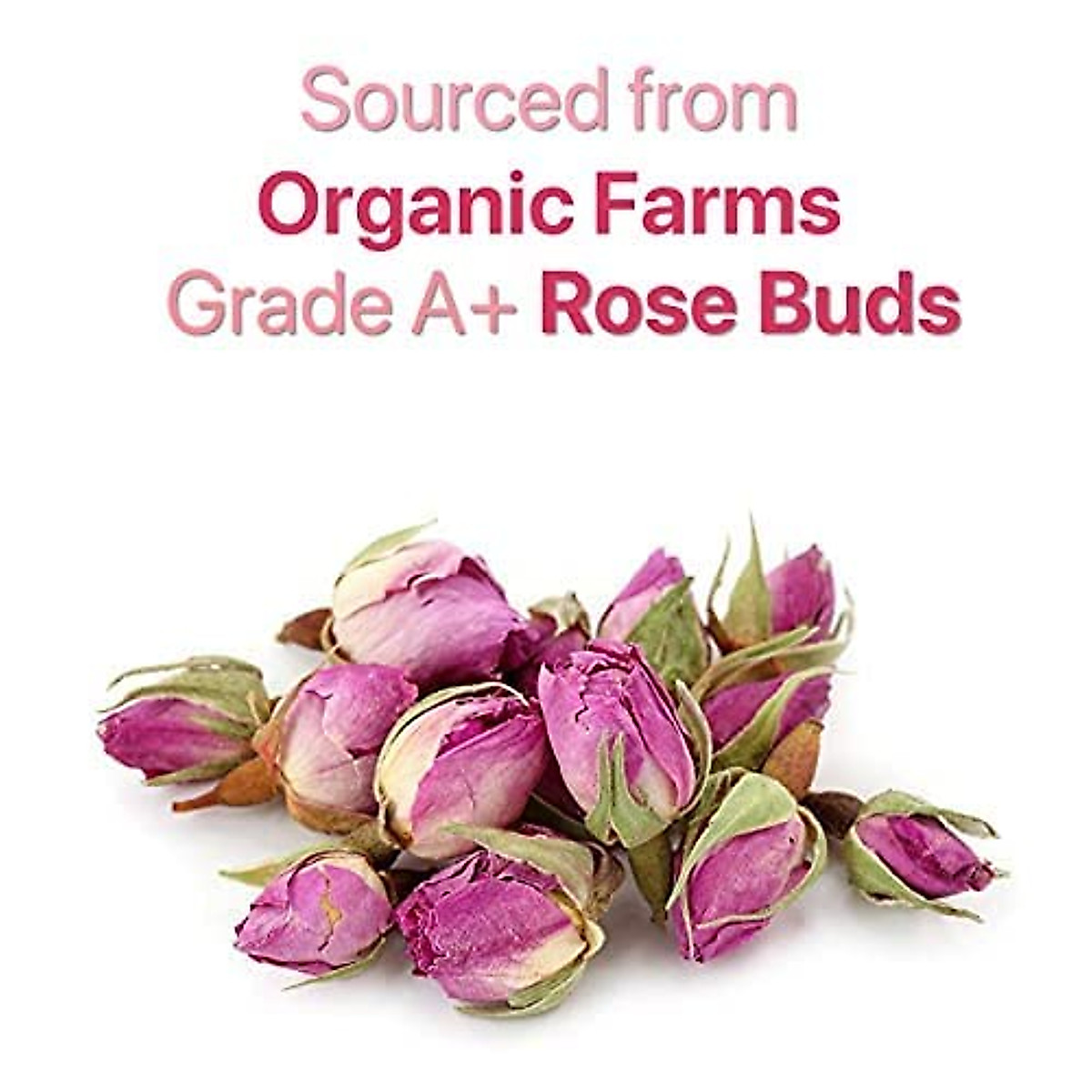 BLUE TEA - Rose Buds Herbal Tea - 1.05 Oz | Grade A | DETOX TEA | Caffeine Free Herbal Tea - Vegan - GMO-Free - Recycled Food Grade Pet Jar