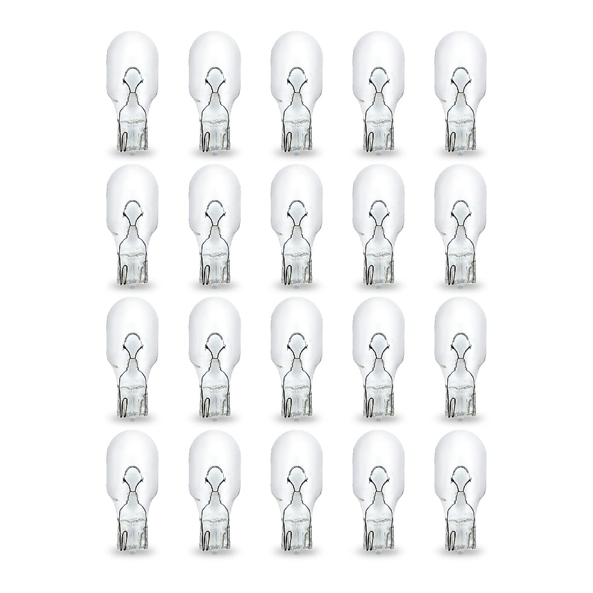 Lumenivo Xenon Light Bulb, 18W T5 12V Wedge Base, 20 Pack, 2800K Warm White, Ideal for Undercabinet Lighting and Malibu Landscape Lighting, 20,000 Hours, Clear