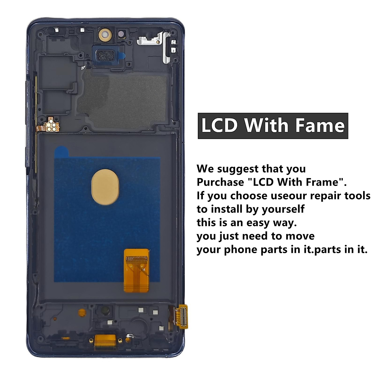 ZTOOYO AMOLED For Samsung Galaxy S20 FE 5G screen replacement kit for samsung s20FE screen replacement LCD Display Touch Screen Digitizer SM-G781U1/DS G781A G781W G781V 6.5 inch (Black With Frame)
