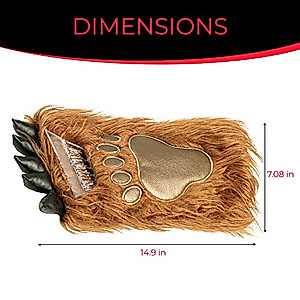 Gears Out Massive Bigfoot Hand Ice Scraper - Bigfoot Gifts - Sasquatch Claw Faux Fur Hand Warmer with Built in Ice Scraper Foam Grip Novelty Winter Snow and Ice Remover for Cars Trucks SUV