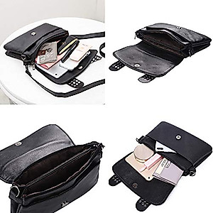 UULMBUJ Women Shoulder Crossbody Bag Punk Skull Rivet Purse, Gothic Clutch Handbags with Chain Shoulder Strap