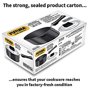 Hawkins Futura Hard Anodised Induction Compatible Saucepan with Stainless Steel Lid, Capacity 1.5 Litre, Diameter 16 cm, Thickness 3.25 mm, Black (IAS15S)