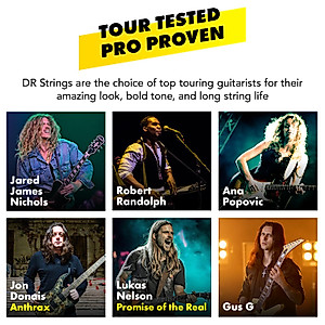 DR Strings HI-DEF NEON - Multi-Color Silver Plated/Nickel Plated Electric Guitar Strings, 10-46