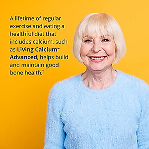 Garden of Life Calcium Supplement - Living Calcium Advanced Formula, 1,000mg Whole Food Plant Calcium Plus Vitamins D3, K1 and Magnesium for Absorption, 120 Vegetarian Caplets