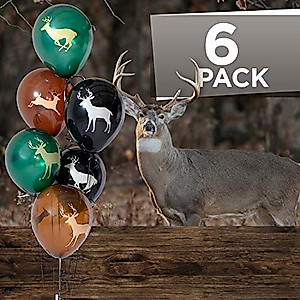 Havercamp Next Camo Party Bucks Latex Balloons | 6 Count | Great for Hunter Themed Party, Camouflage Motif, Birthday Event, Graduation Party, Father's Day Celebration