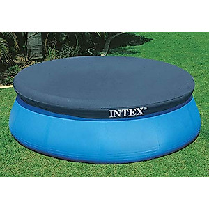 Intex Above Ground Swimming Pool, Ladder with Pump and 15’ Pool Debris Cover