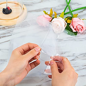 YOZATIA 25PCS Transparent Boxes 4 x 4 x 1.2 inch, Candy Box, Clear Favor Boxes Gift Boxes for Wedding, Party and Baby Shower Favors