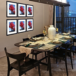 Medog 11x14 Picture Frame Black Poster Frame 11x14 8x10 Picture Frame In Black With Mat Opening 8x10 Set of 1 Display Pictures 11x14 Inch or 8x10 Black Picture Frame Wall Mounting (P1U 1P BA)